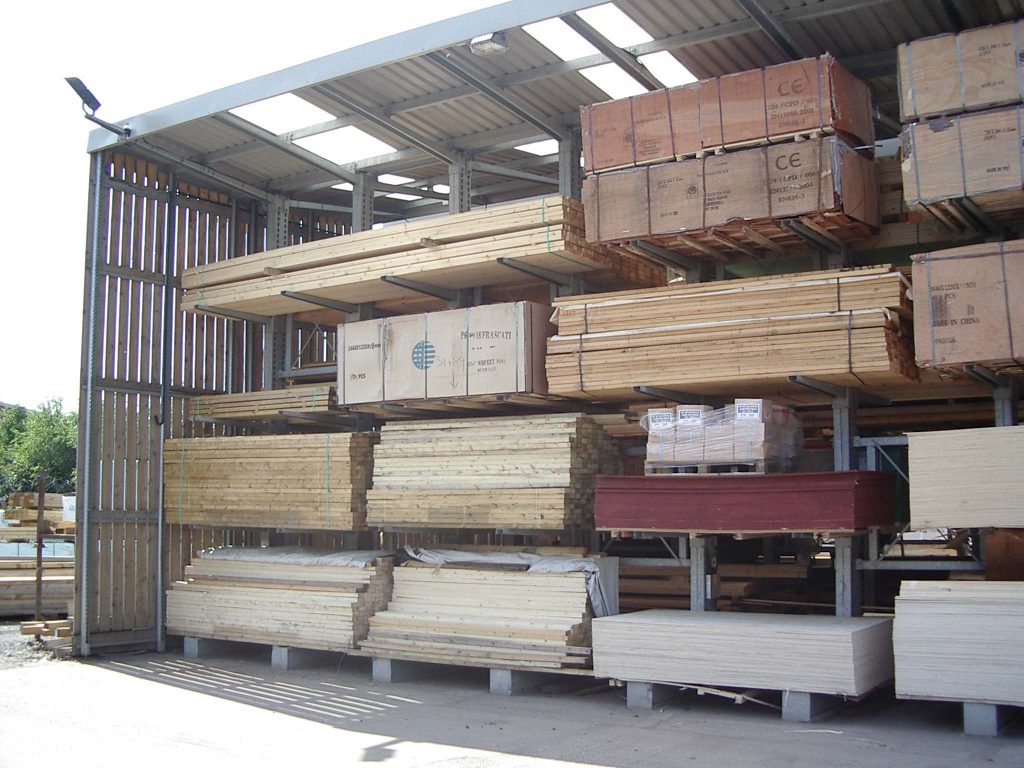 Double-Sided External Cantilever Racking | Cantilever Racking Company